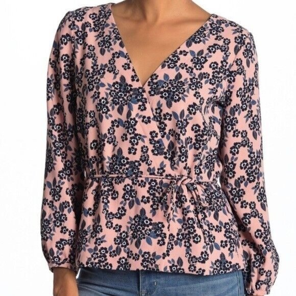 J. Crew | Tops | J Crew Womens 4 Blush Pink Bouquet Drapey Long Sleeves ...